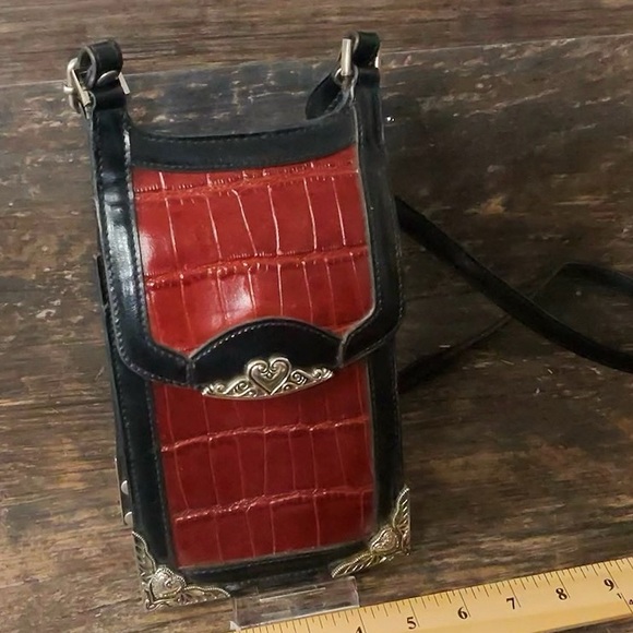Brighton | Bags | Brighton Red And Black Crossbody Bag | Poshmark